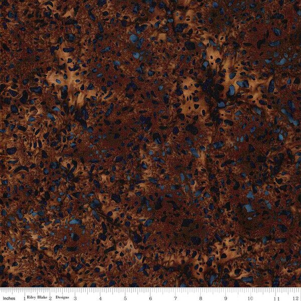 Expressions Batiks Elementals Terrazzo Bronze Sea | Riley Blake Designs